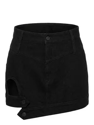 GAO REPUBLIC Gao Republic Denim Mini Skirt With Cut-Out Detail