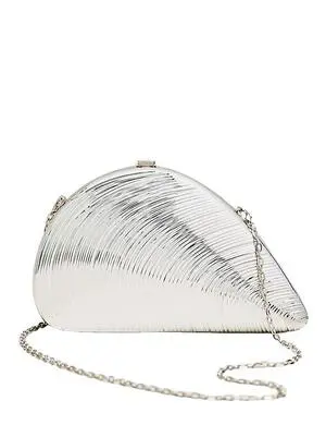 LULLA COLLECTION Acrylic Seashell Clutch - Silver