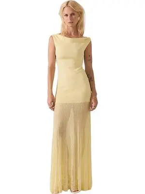 SEROYA Maxime Knit Maxi Dress - Butter