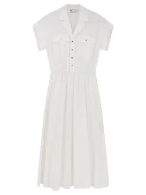 Tory Burch Cotton Shirt Dress - White