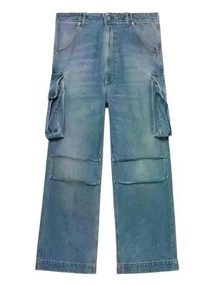 1989 STUDIO Wide-leg Cargo Jeans - Blue