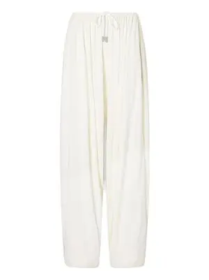 Co Gathered Satin Wide-leg Pants - Neutrals