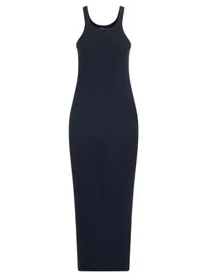 JAMES PERSE Ribbed Cotton Midi Dress - Gray
