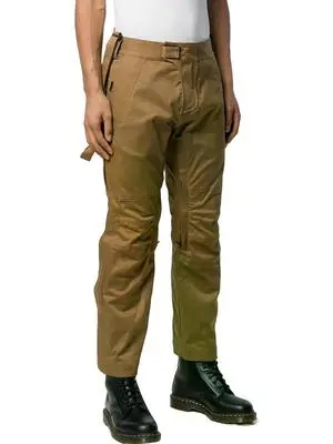 Dsquared2 Zip Detail Cargo Trousers With Suspenders - Neutrals