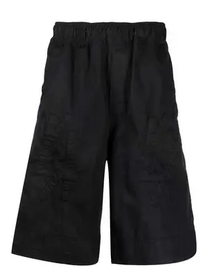 44 LABEL GROUP Debossed Logo Shorts - Black