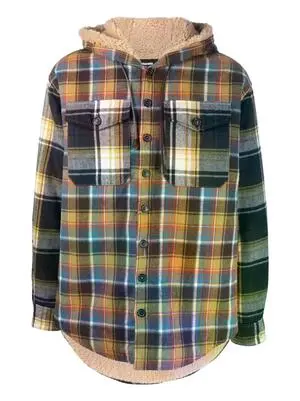 Dsquared2 Icon Check Print Hooded Jacket - Neutrals