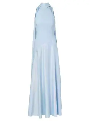 Solace London Cece Halterneck Maxi Dress - Blue