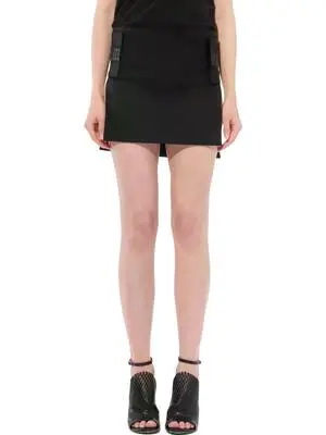 Givenchy Podium Skirt With Logo Patch - Black