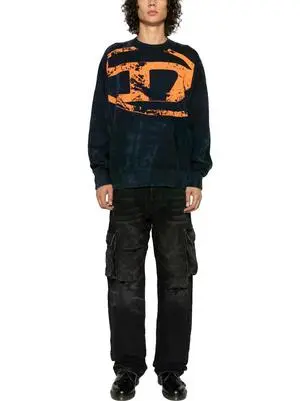 DIESEL® K-tria Logo-jacquard Sweatshirt - Blue
