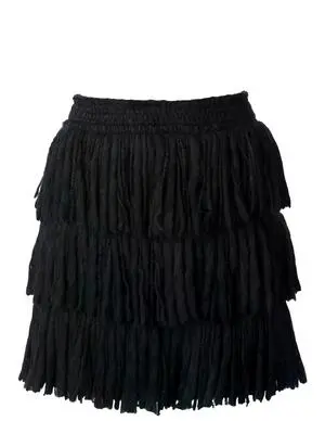 LANVIN Fringed Skirt - Black