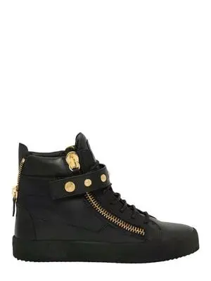 GIUSEPPE ZANOTTI Zip Detail High-top Sneakers - Black