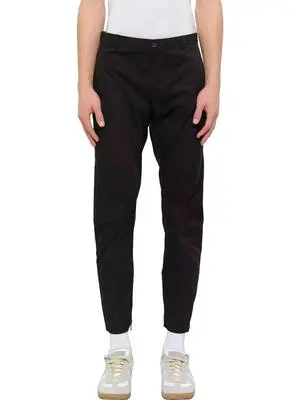 LANVIN Cotton Tapered Leg Trousers - Black