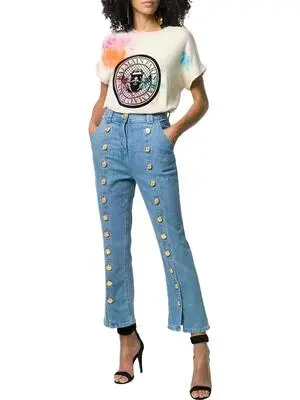 Balmain Tie-dye Medallion T-shirt - Neutrals