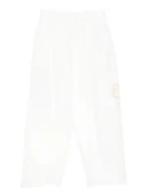 Undercover Logo Patch Tailored Trousers - Neutrals