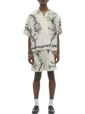 DOMREBEL Camp Graphic-print Short-sleeve Shirt - Neutrals