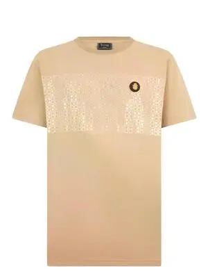 BILLIONAIRE Monogram-motif Round-neck T-shirt - Neutrals