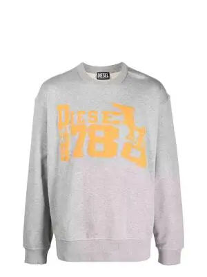 DIESEL® Cotton Logo Sweatshirt - Grey