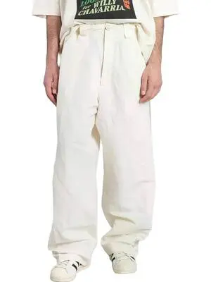 WILLY CHAVARRIA Satin-trim Wide-leg Trousers - Neutrals