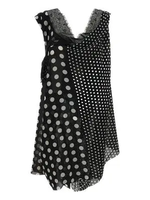 Junya Watanabe TOP SMANICATO A POIS Nero