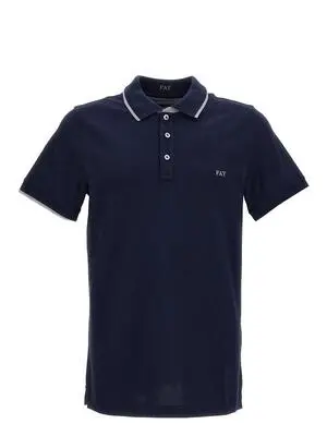 FAY Polo Piquet Stripes - Blue