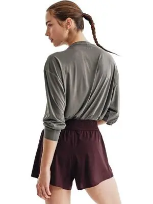 H&m Double-layered Sports Shorts - Chocolate Plum