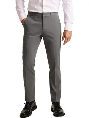 Bonobos Jetsetter Flat Front Stretch Wool Dress Pants - Grey