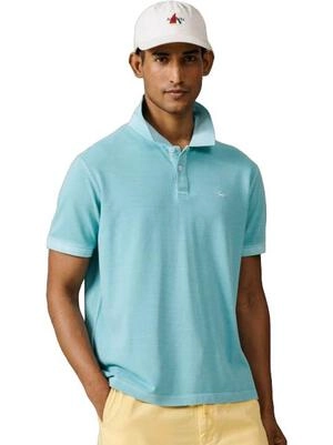 Aubin Lusby Short Sleeve Pique Polo Shirt - Washed Mint
