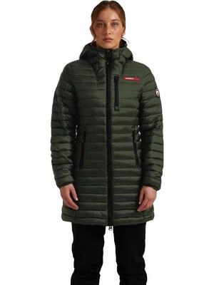 JACK1T Satell1te Longline Hooded Jacket - Olive