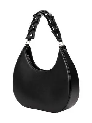 JURGI D Letter Shoulder Bag In Smooth Leather - Black
