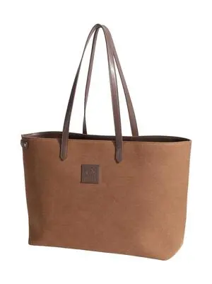 JURGI Canvas And Leather Racket Tote - Camel
