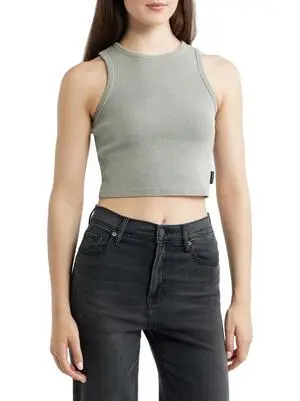 Brooklyn Industries Ribbed Cropped Tank Top - Shadow