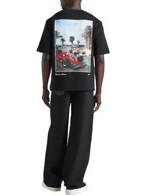 Manière De Voir Kian Circuit De Monaco Cotton T-shirt - Black