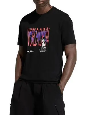 Adidas Fifa World Cup '94 Striker Cotton Graphic T-shirt - Black