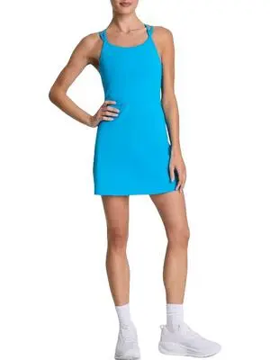 Spanx Keep Chill Faux Layer Dress With Built-in Shorts - Maritime
