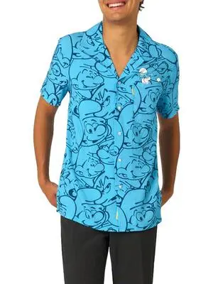 Opposuits The Smurfssmurftastic Camp Shirt - Blue
