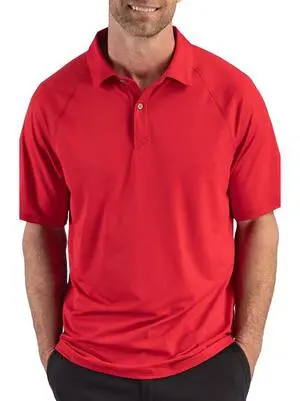 CBUK BY CUTTER & BUCK Prospect Epic Confidence Textured Performance Polo Red