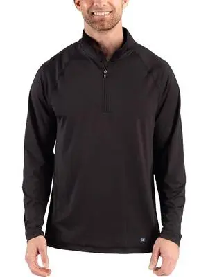 CBUK BY CUTTER & BUCK CBUK By Cutter & Buck Prospect Epic Confidence Textured Performance Quarter Zip Pullover Black