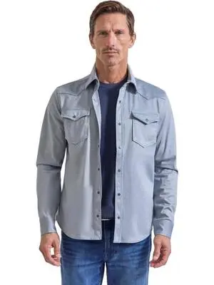 RYE 51 The Wyatt Lite Shirt Jacket - Sky Blue
