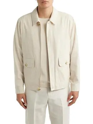REISS Slayman Pinstripe Jacket - Off White