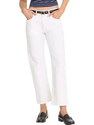 GOOD AMERICAN Good American Mid Rise Ankle Straight Leg Jeans