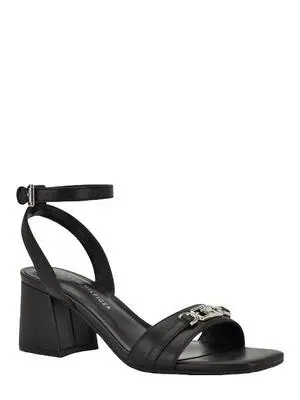 Tommy Hilfiger Raneen Ankle Strap Block Heel Sandal - Black