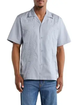 Carhartt Work In Progress Signet Embroidered Camp Shirt - Mirror