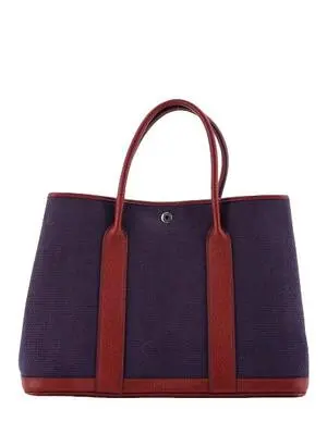 Hermès Garden Party Tote Toile And Leather 36 - Blue