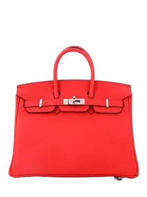 Hermès Birkin Handbag Togo With Palladium Hardware 25 - Red