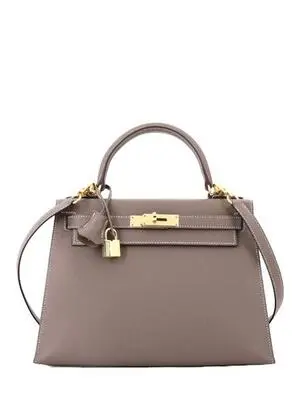Hermès Kelly Handbag Epsom With Gold Hardware 28 - Grey
