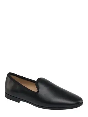 GRACE FOOTWEAR Vivian Leather Slip-on Loafer - Black