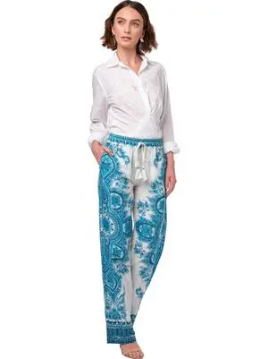 Calypso St. Barth Seraphine Pants - White/teal