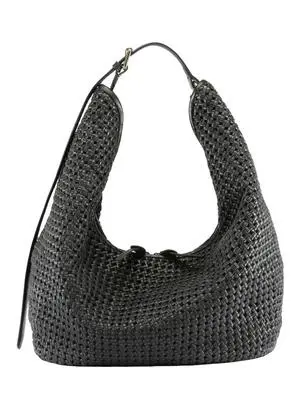 Officine Creative Vicky 002 Hand-woven Shoulder Bag - Black