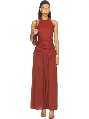 Faithfull The Brand Tali Maxi Dress - Brown