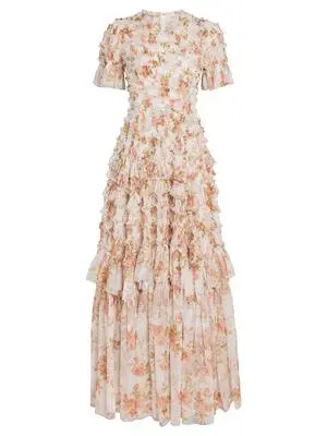 NEEDLE & THREAD Summer's Rose Valentine Gown - White